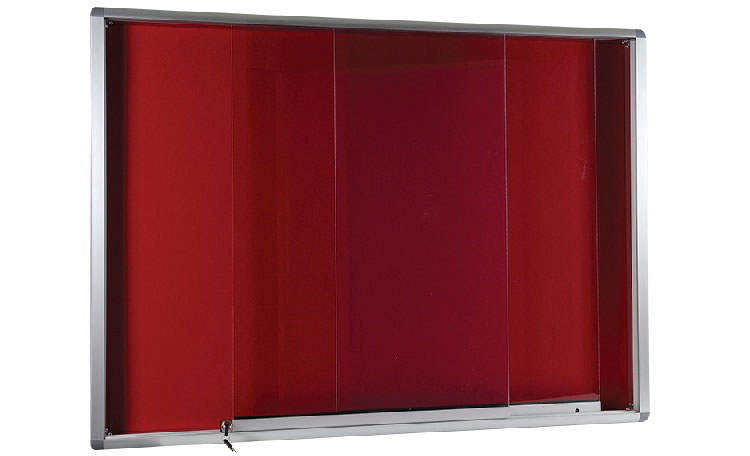 Aluminium Frame Notice Board with Sliding Glass Cabinet – Orient ...